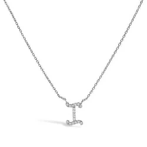 HAUS OF BRILLIANCE 10k Gold Diamond Accent Initial Pendant Necklace - White | I